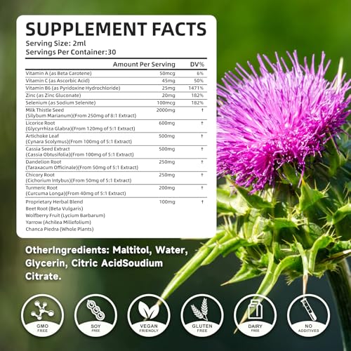non-GMO milk thistle liquid drops
