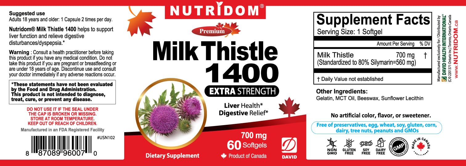 non-GMO milk thistle softgels