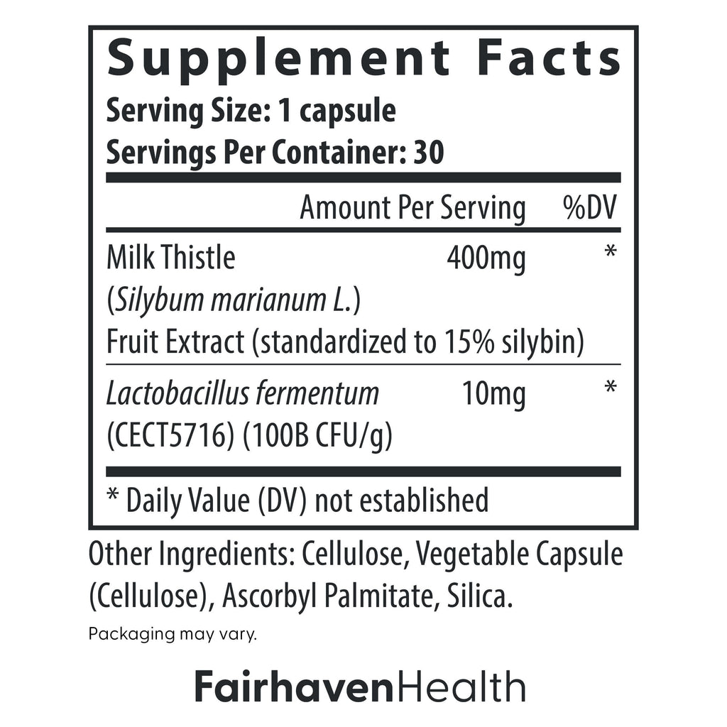 non-GMO milk thistle supplement