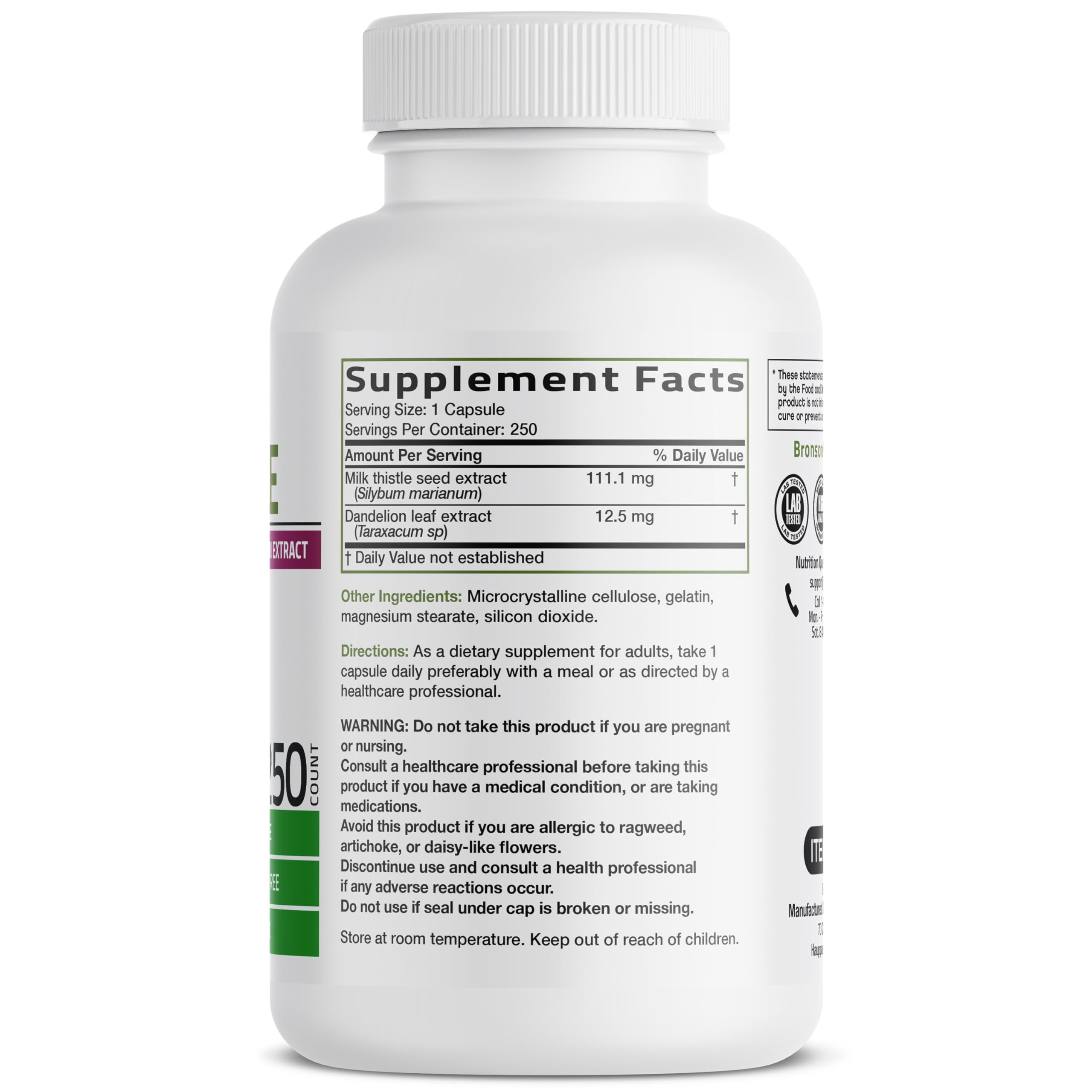 non-GMO milk thistle supplement