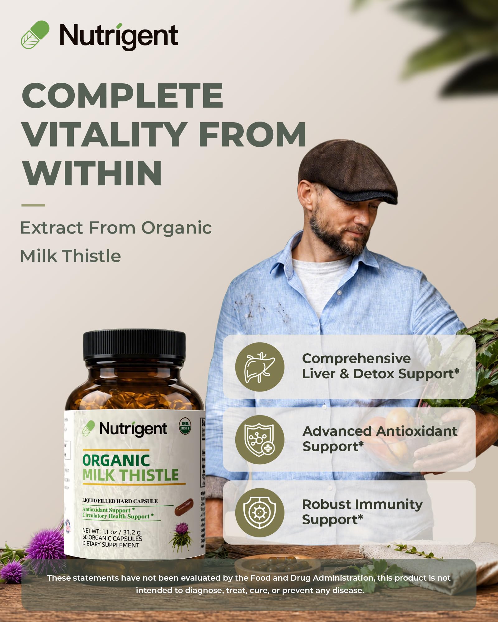 non-GMO milk thistle supplement