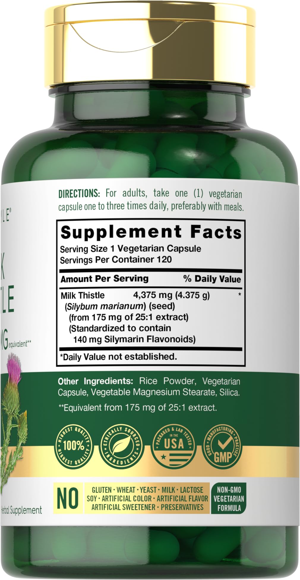 non-GMO milk thistle supplement