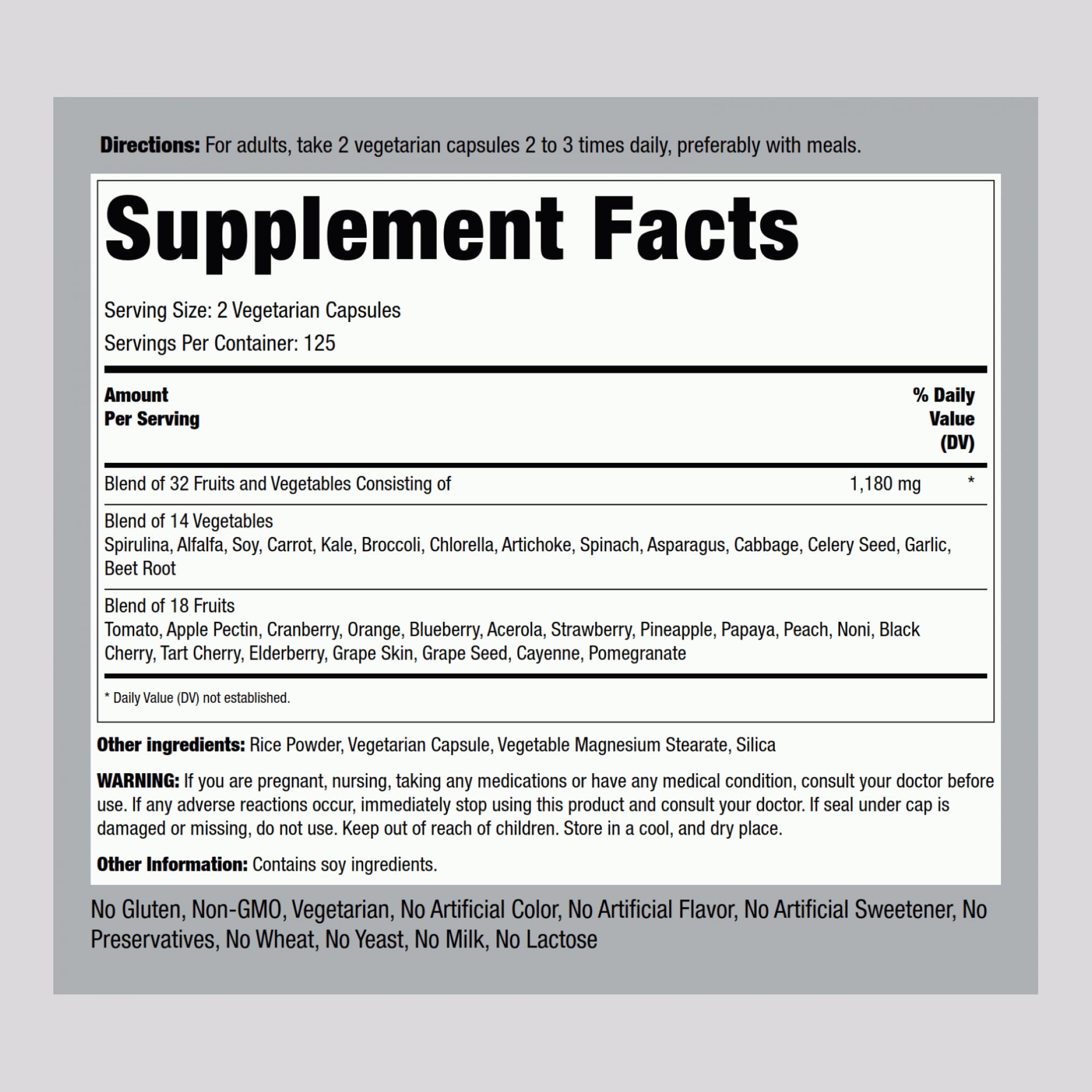 Non-GMO mineral supplement capsules