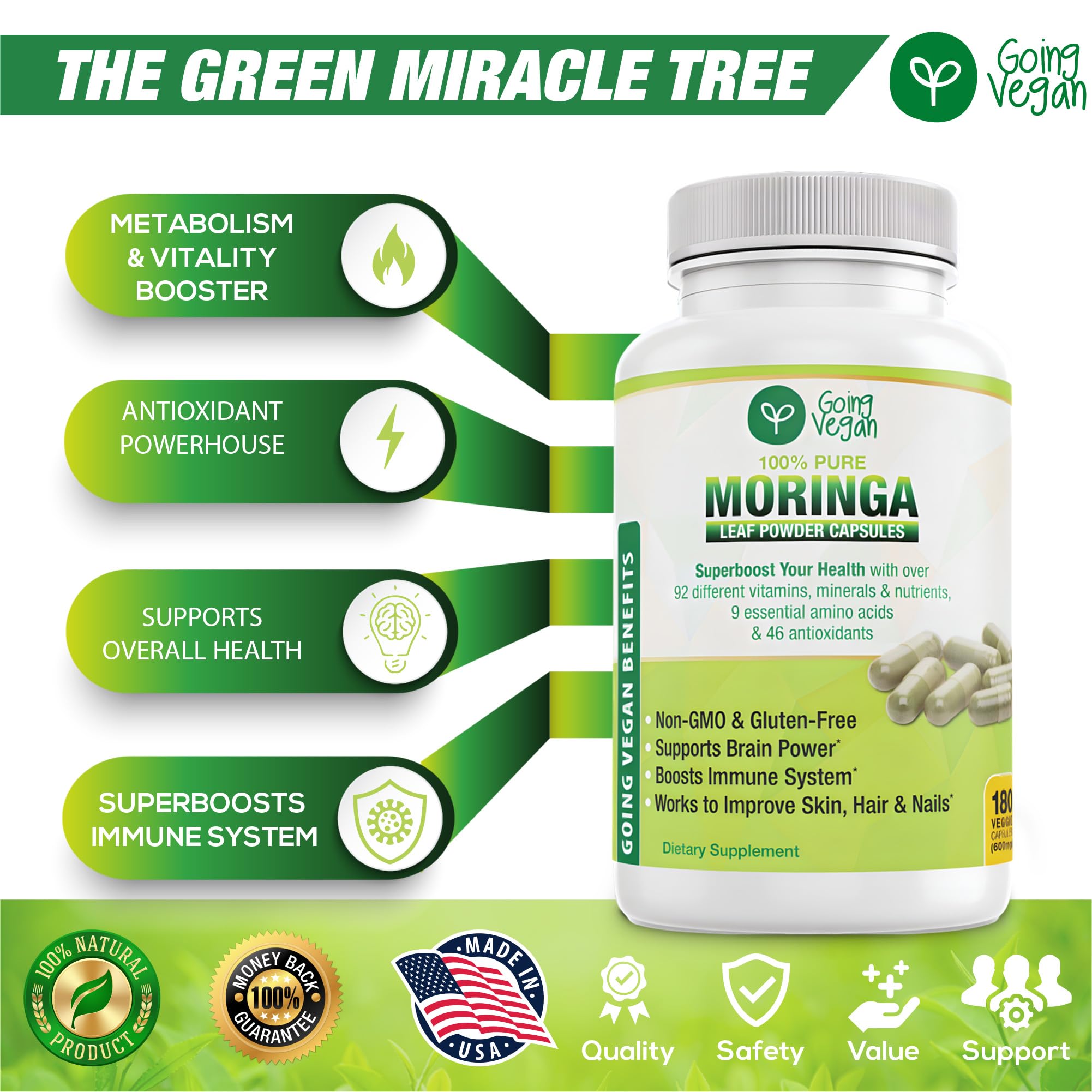 Non-GMO moringa for immune support