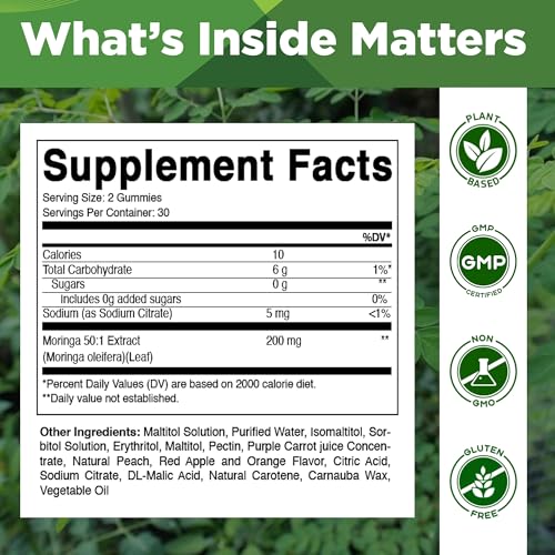 non-GMO moringa gummies for health