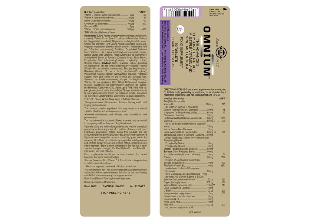 non-GMO multi vitamin and mineral formula