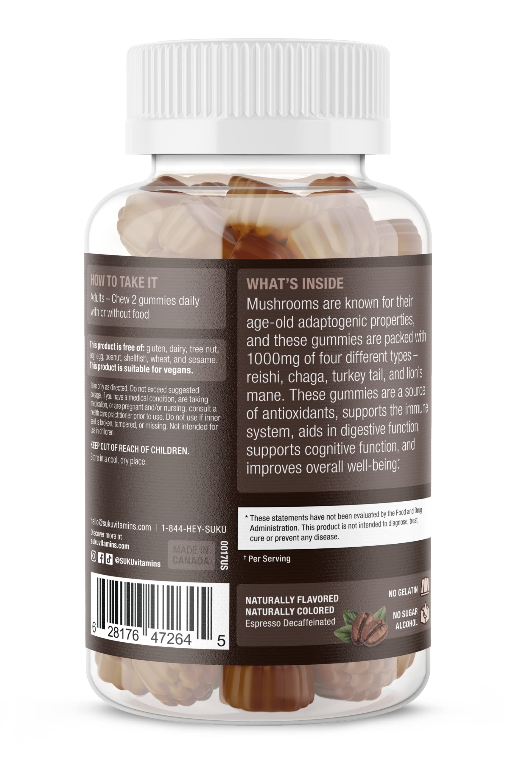 non-GMO mushroom health gummies