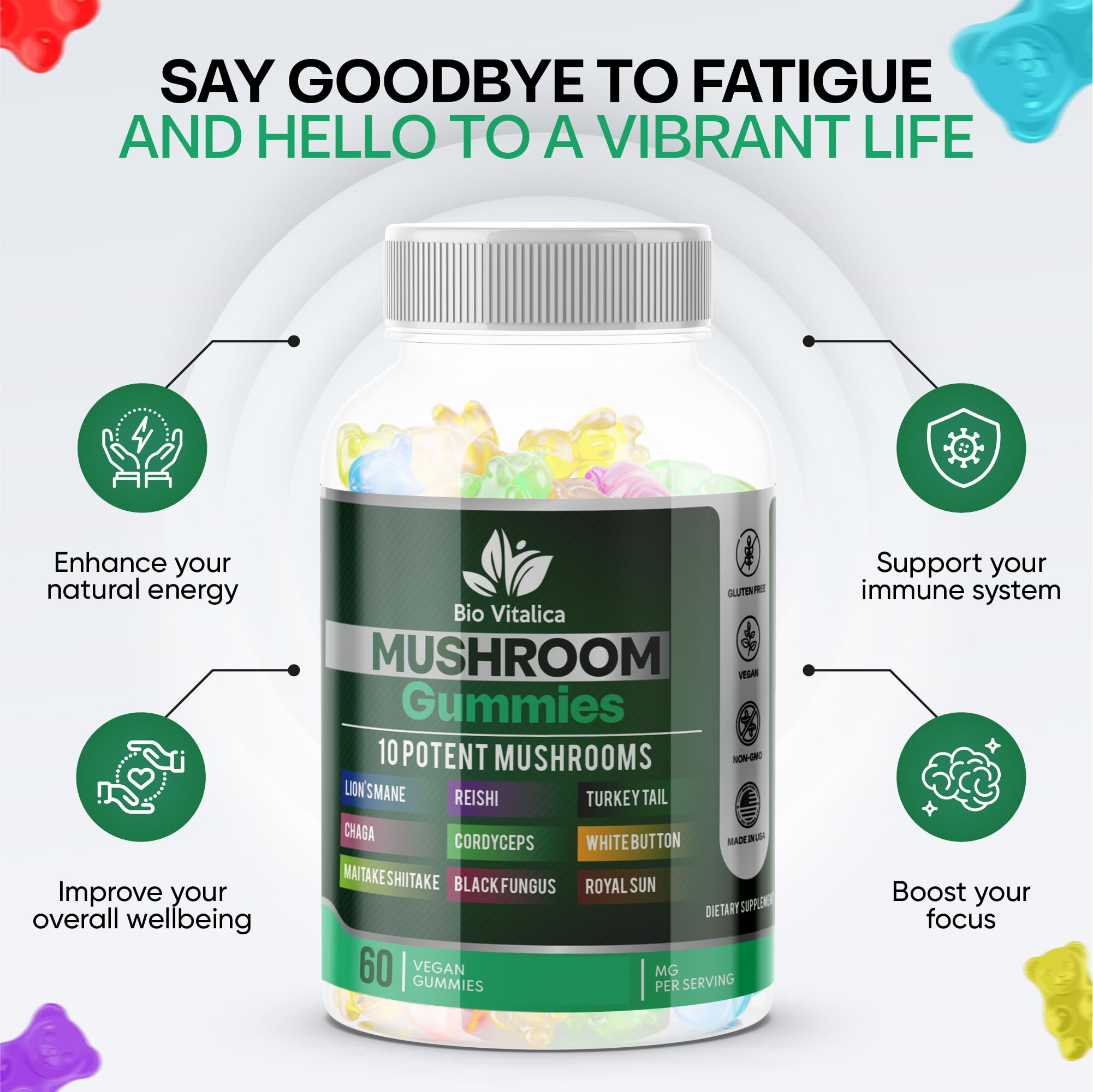 non-GMO mushrooms for immune support