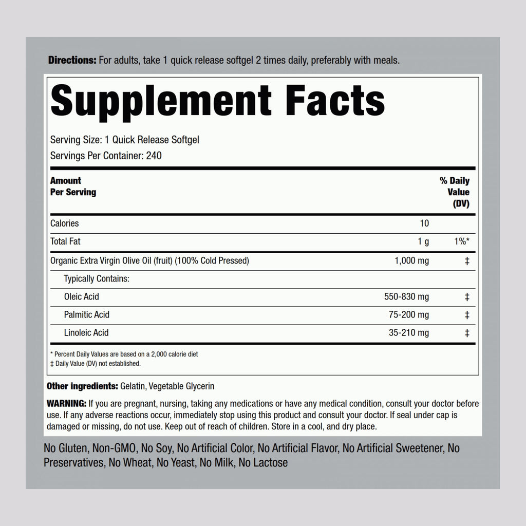 Non-GMO olive leaf health supplement