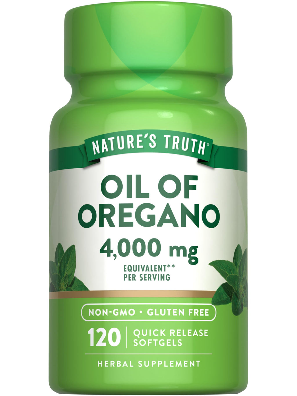 Non-GMO oregano oil supplement capsules