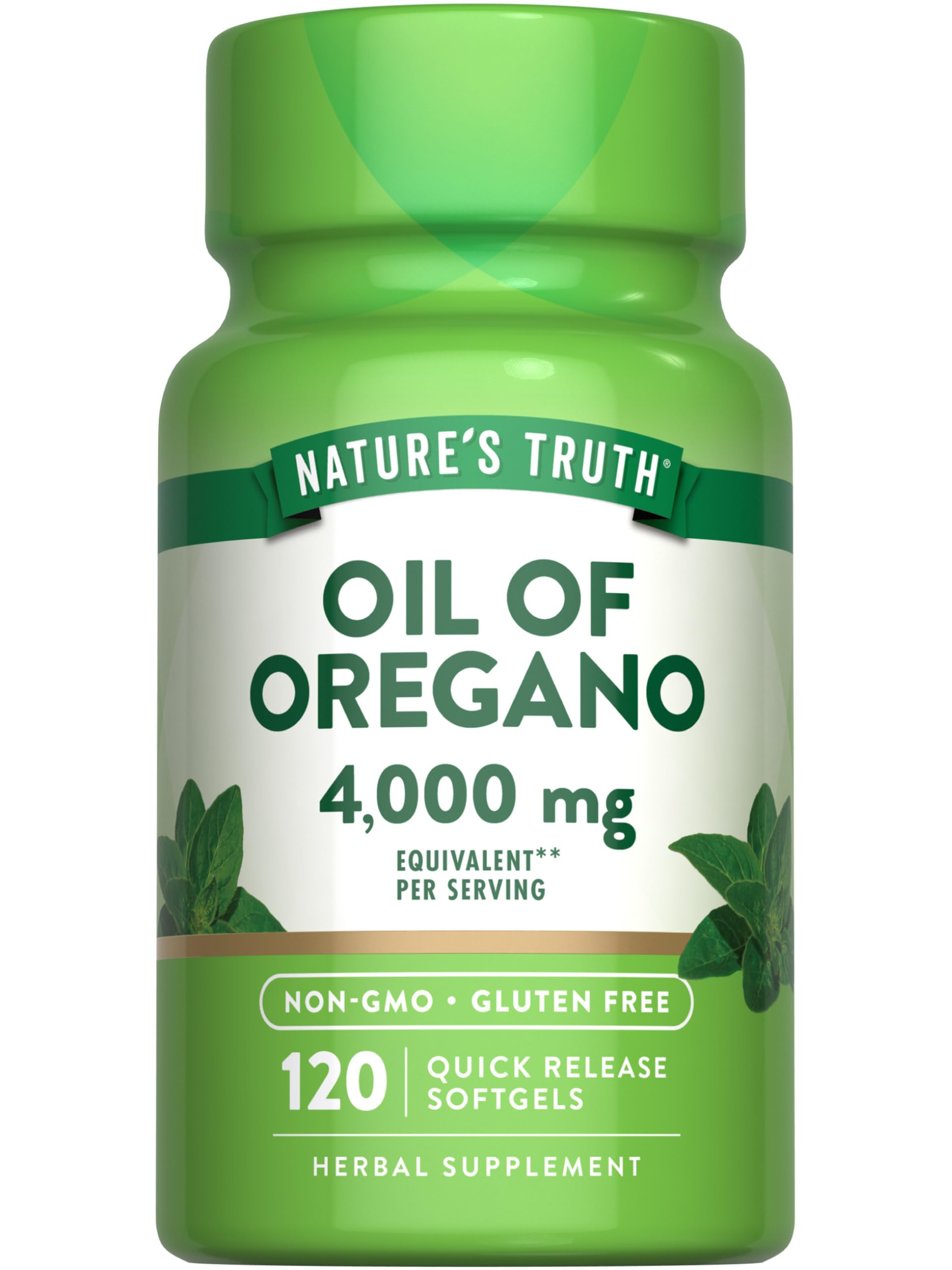 Non-GMO oregano oil supplement capsules