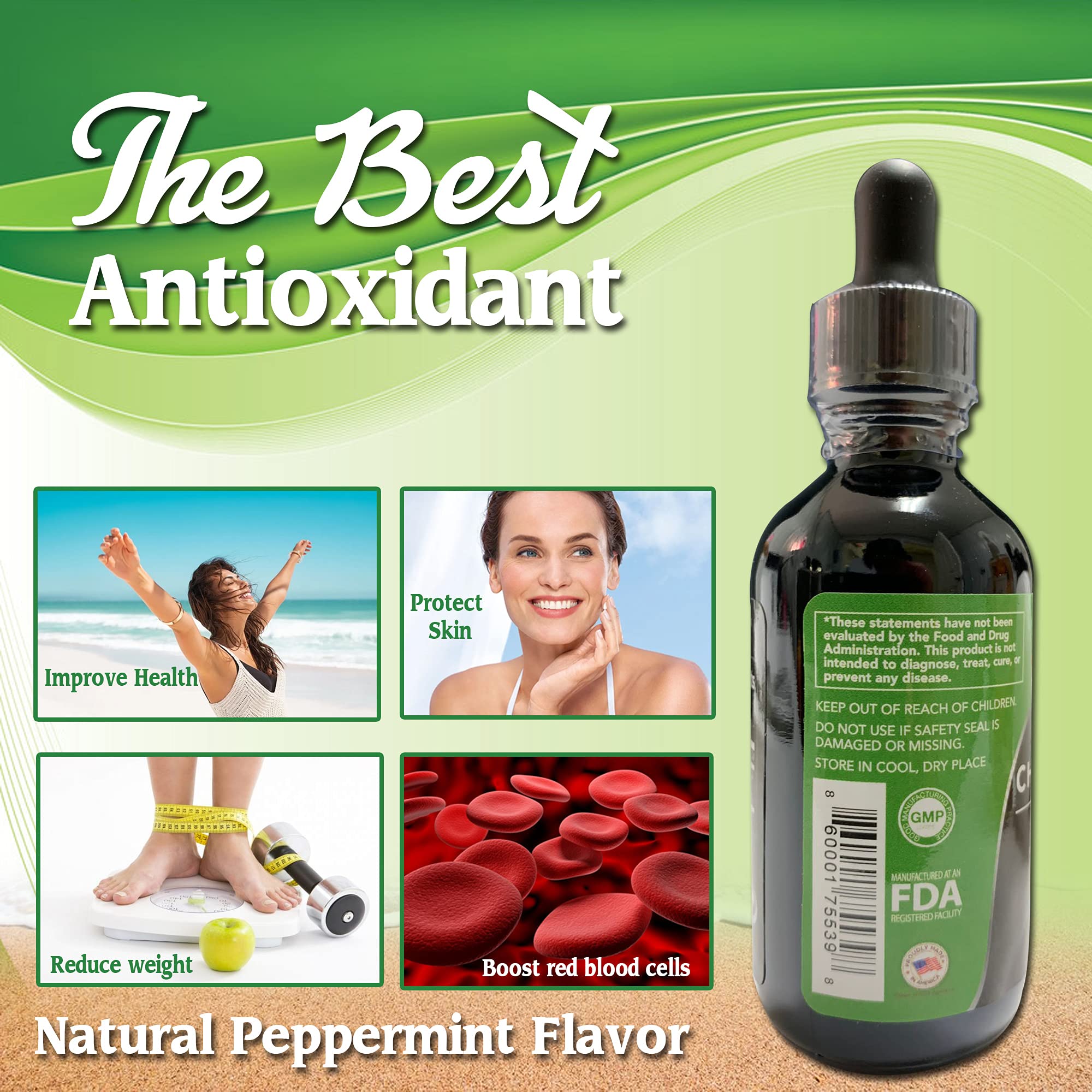 non-GMO peppermint chlorophyll drops