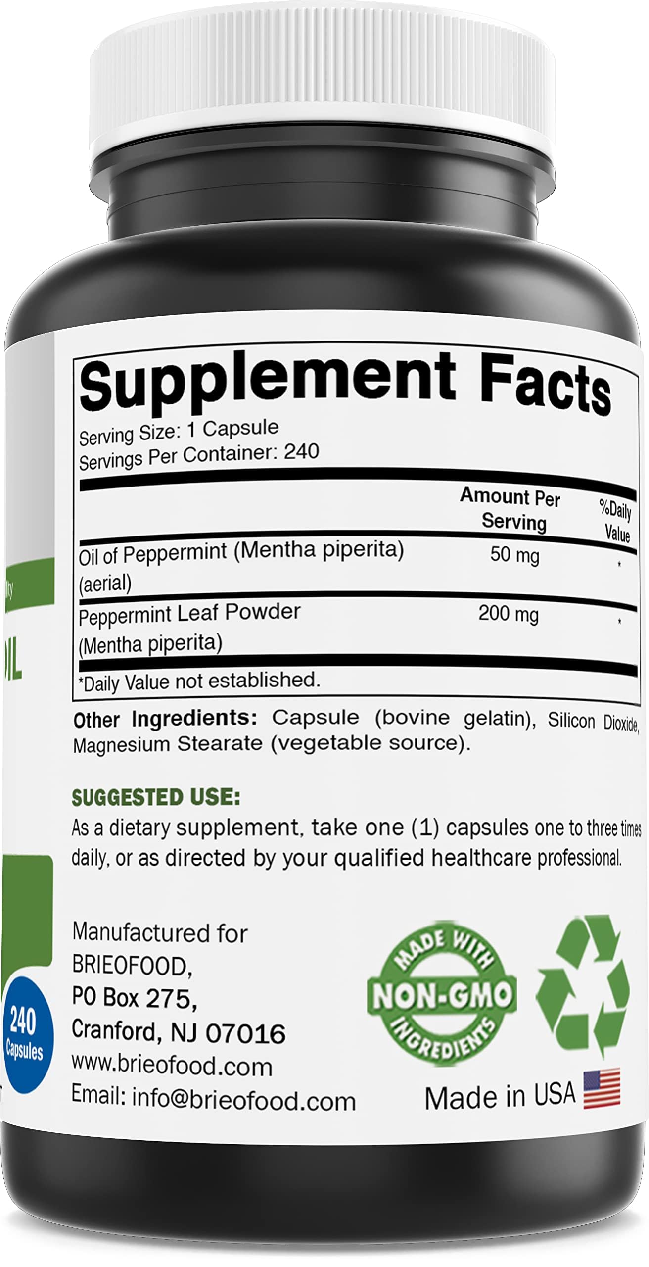 non-GMO peppermint oil complex