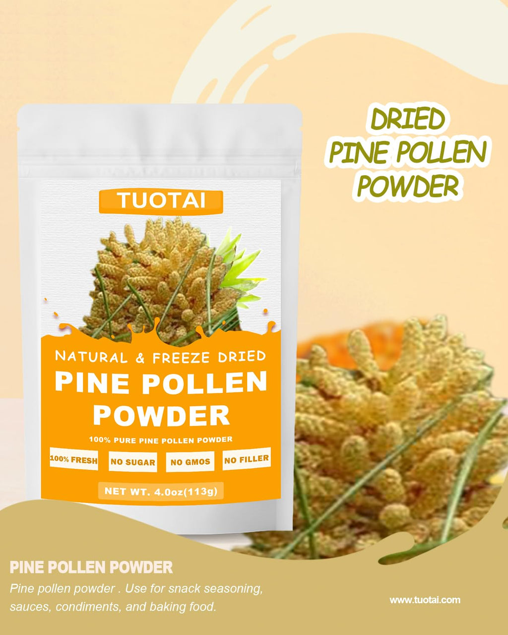 non-GMO pine pollen powder