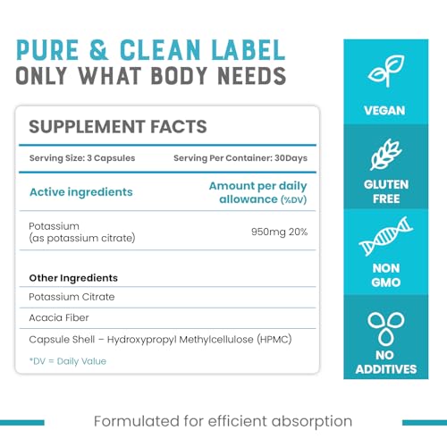 Non-GMO potassium citrate for overall wellness