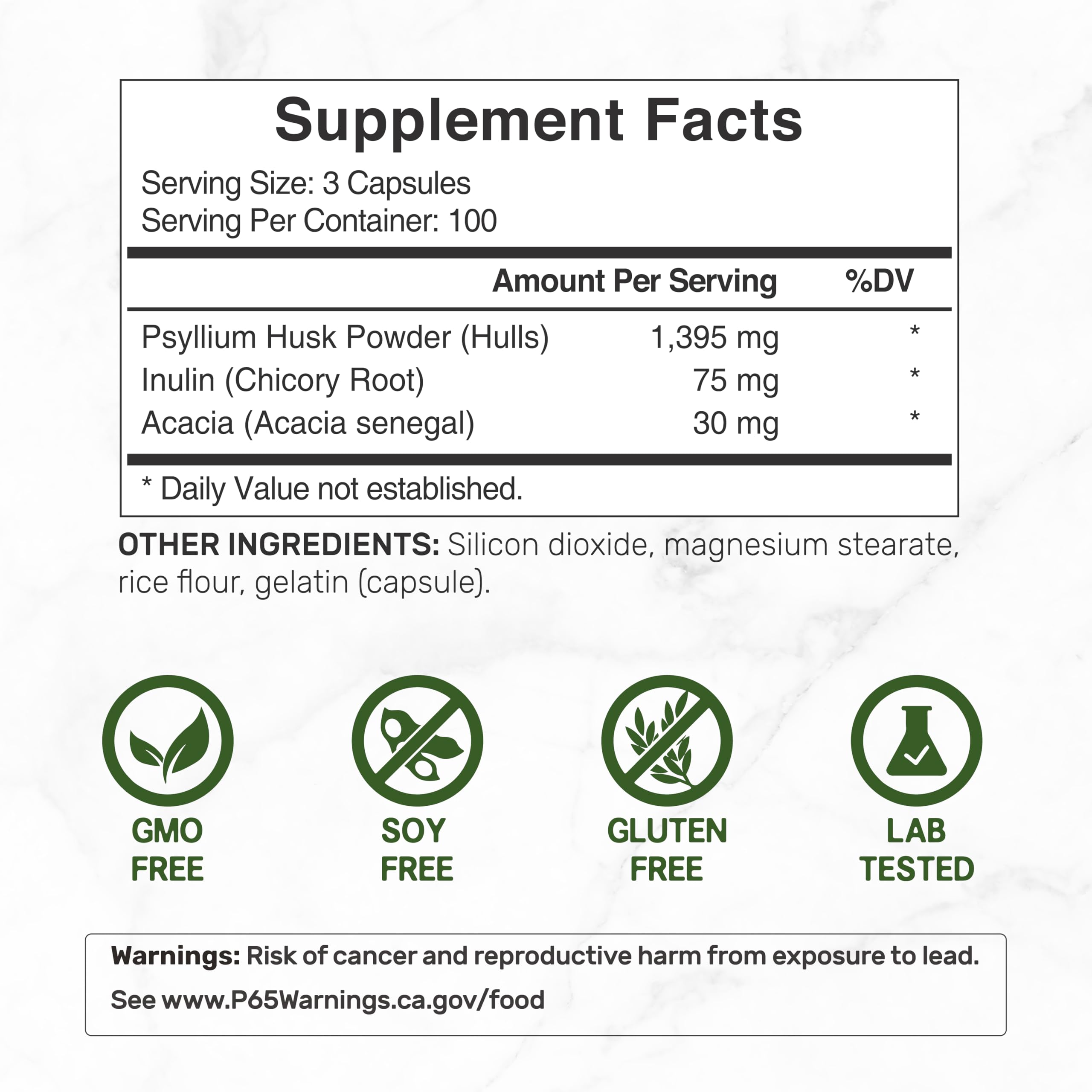 Non-GMO psyllium for gut wellness