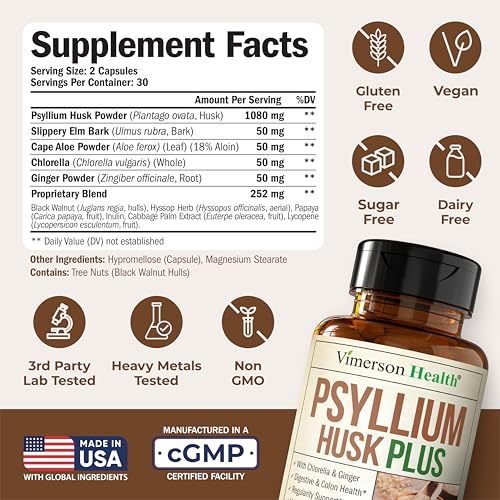 Non-GMO psyllium husk dietary supplement