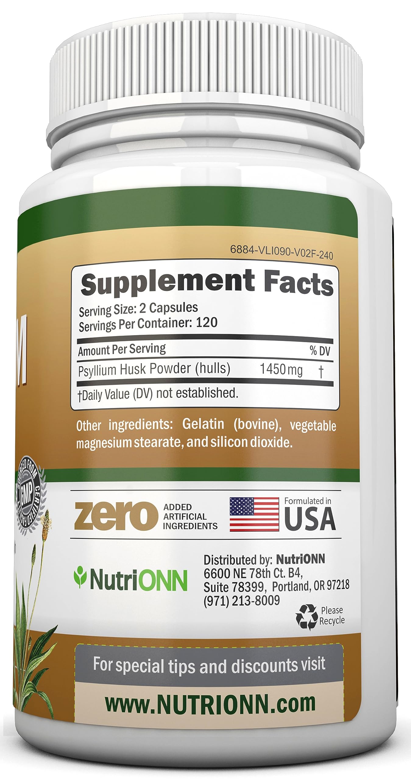 Non-GMO psyllium husk for daily wellness