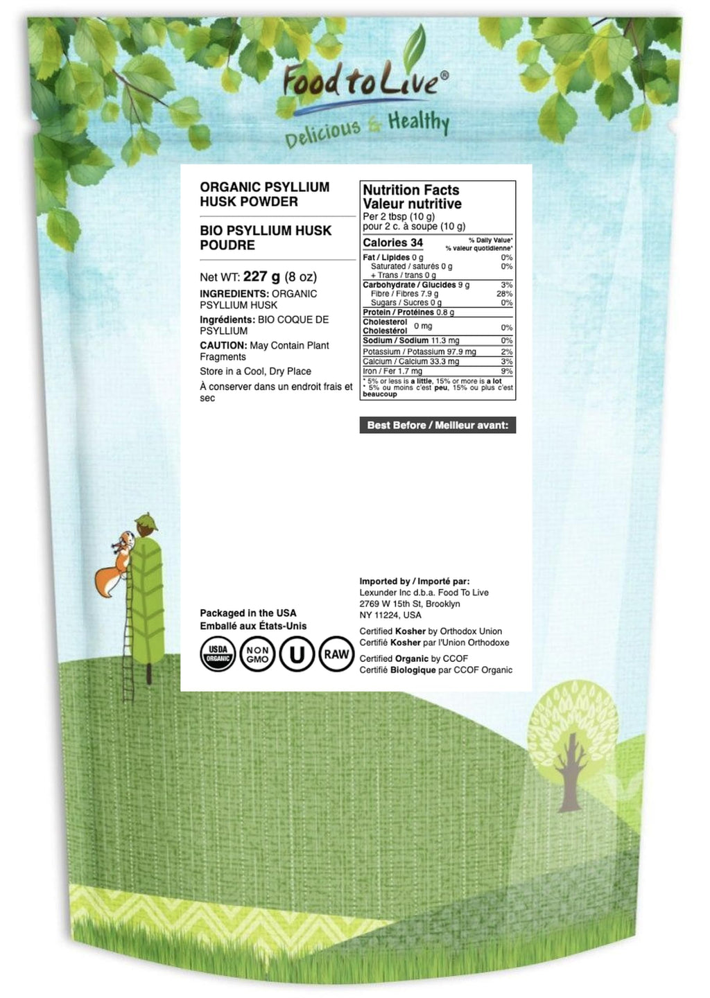 non-GMO psyllium husk for digestion
