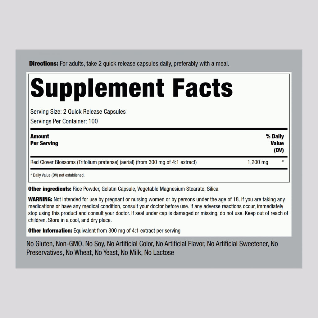 non-GMO red clover supplement