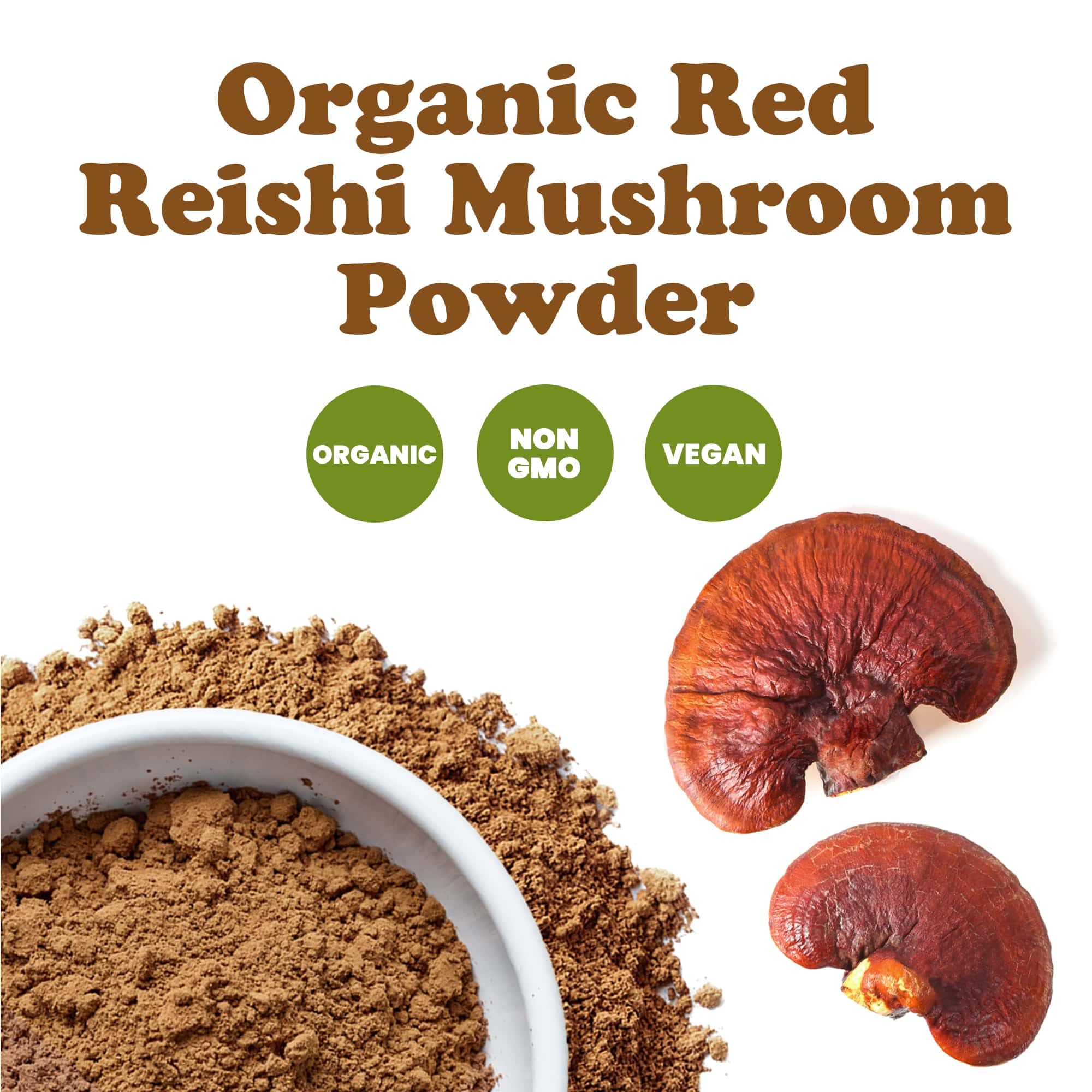 non-GMO red reishi mushroom powder