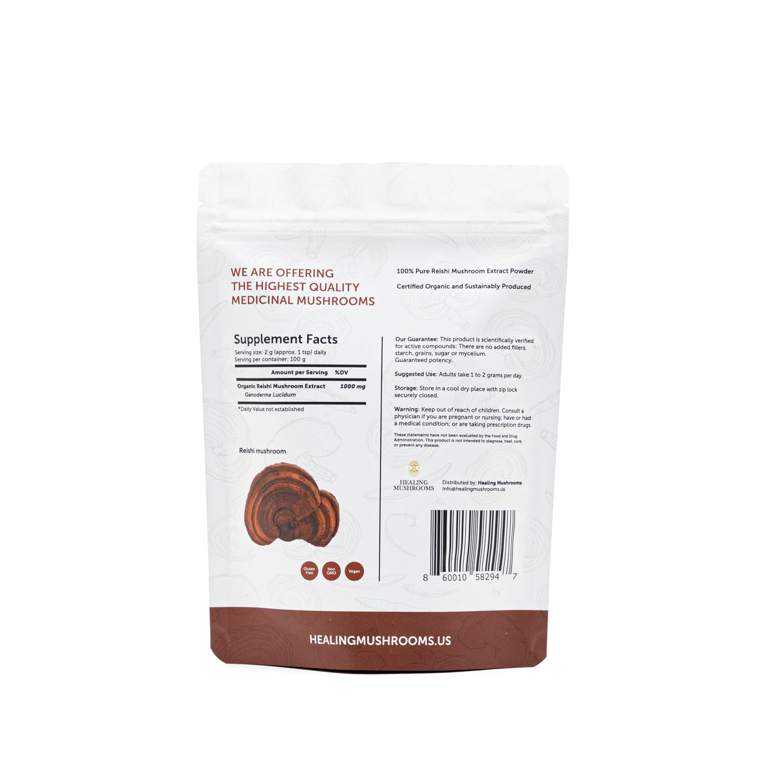 Non-GMO Reishi mushrooms for mood enhancement