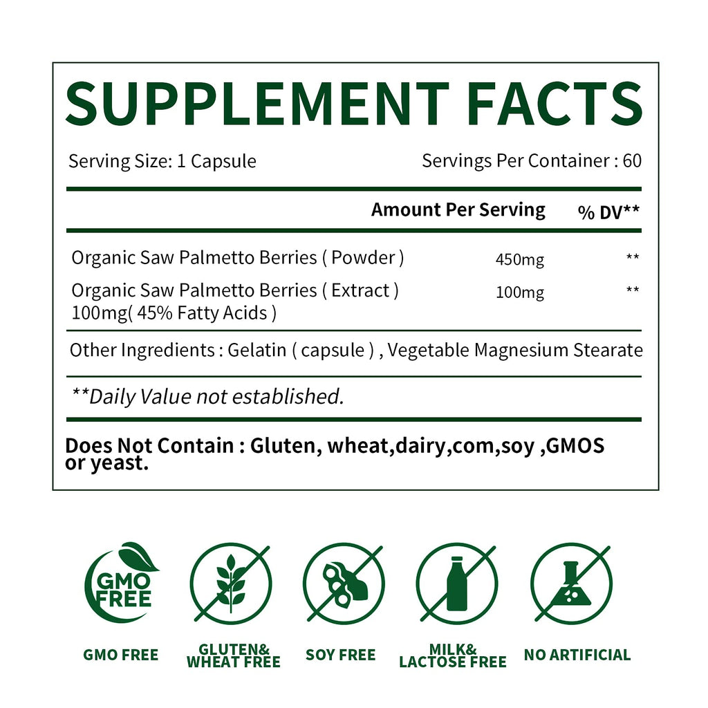 non-GMO saw palmetto capsules