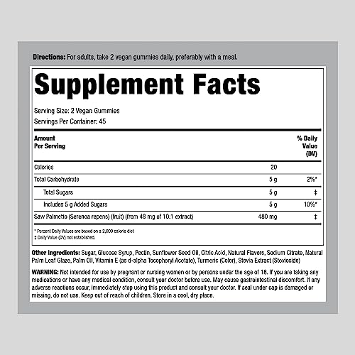 non-GMO saw palmetto lemon flavour