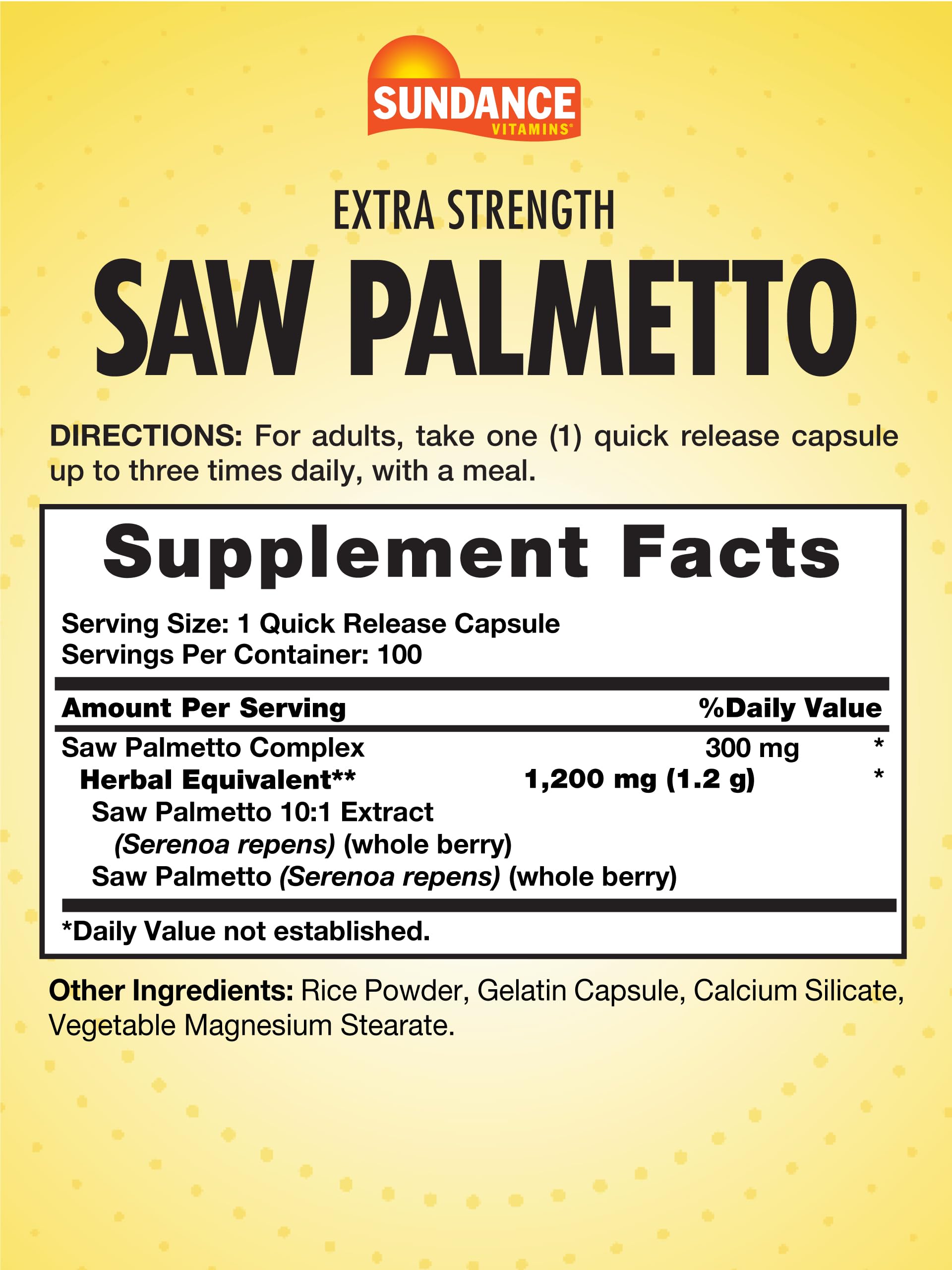 non-GMO saw palmetto supplement