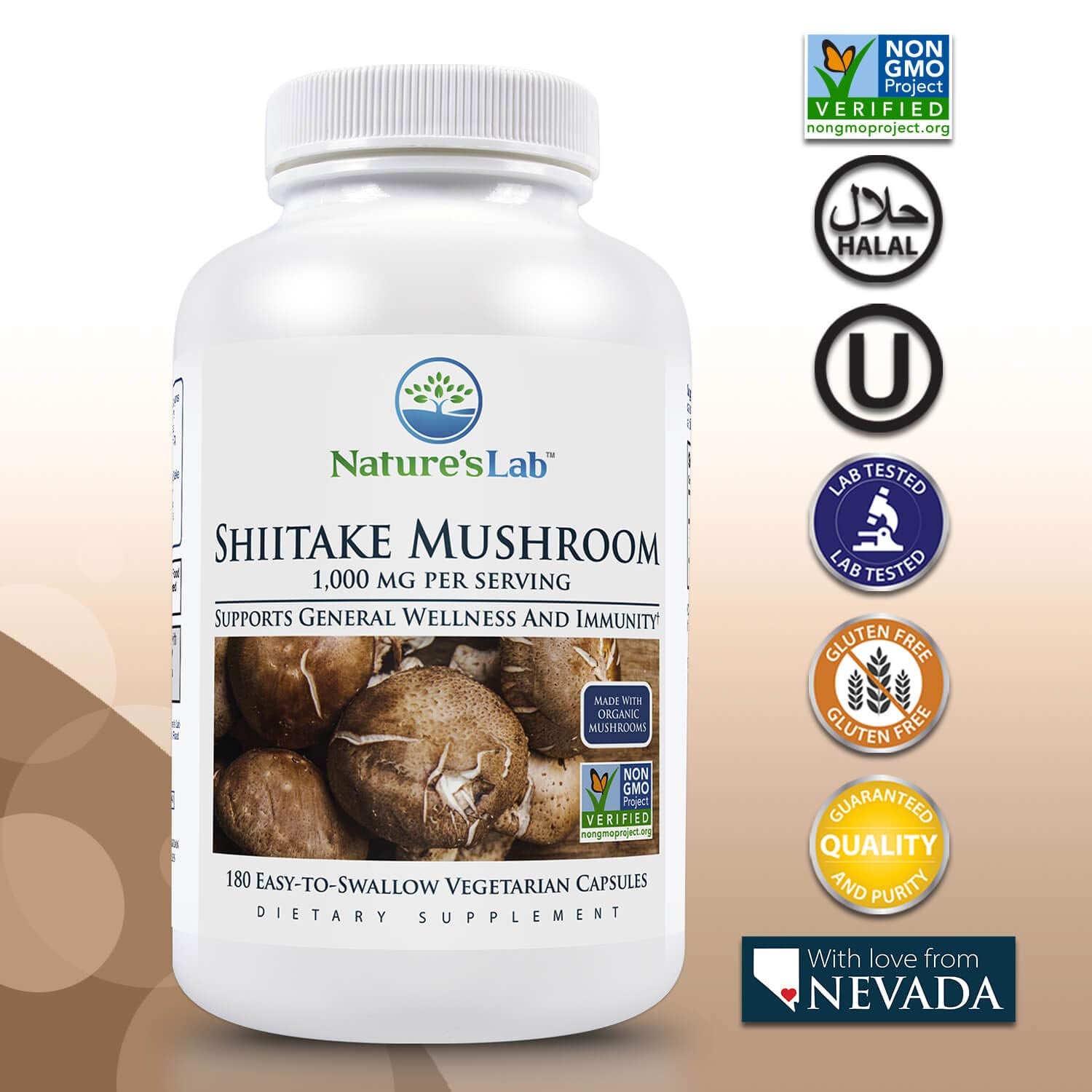 non-GMO shiitake mushroom capsules