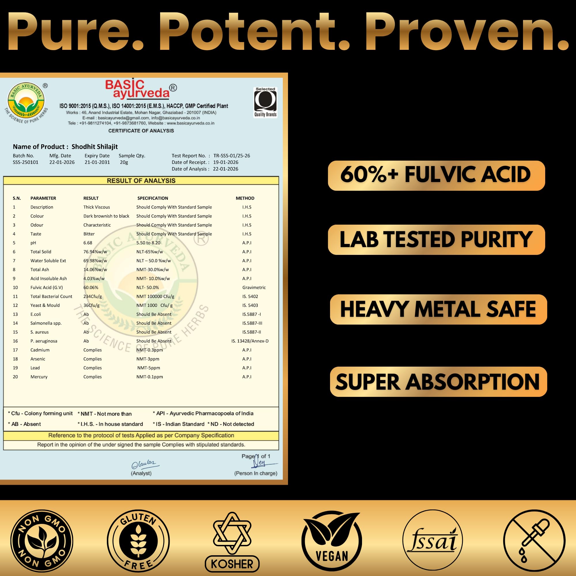 non-GMO shilajit for vitality