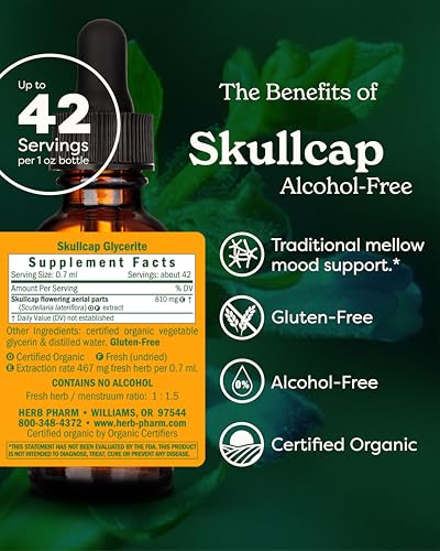 Non-GMO Skullcap tincture for wellness