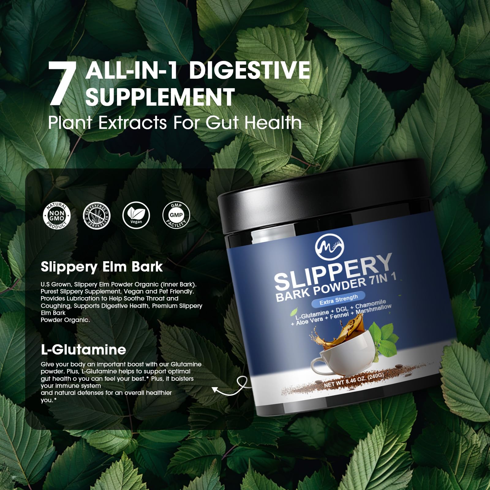 non-GMO slippery elm bark benefits