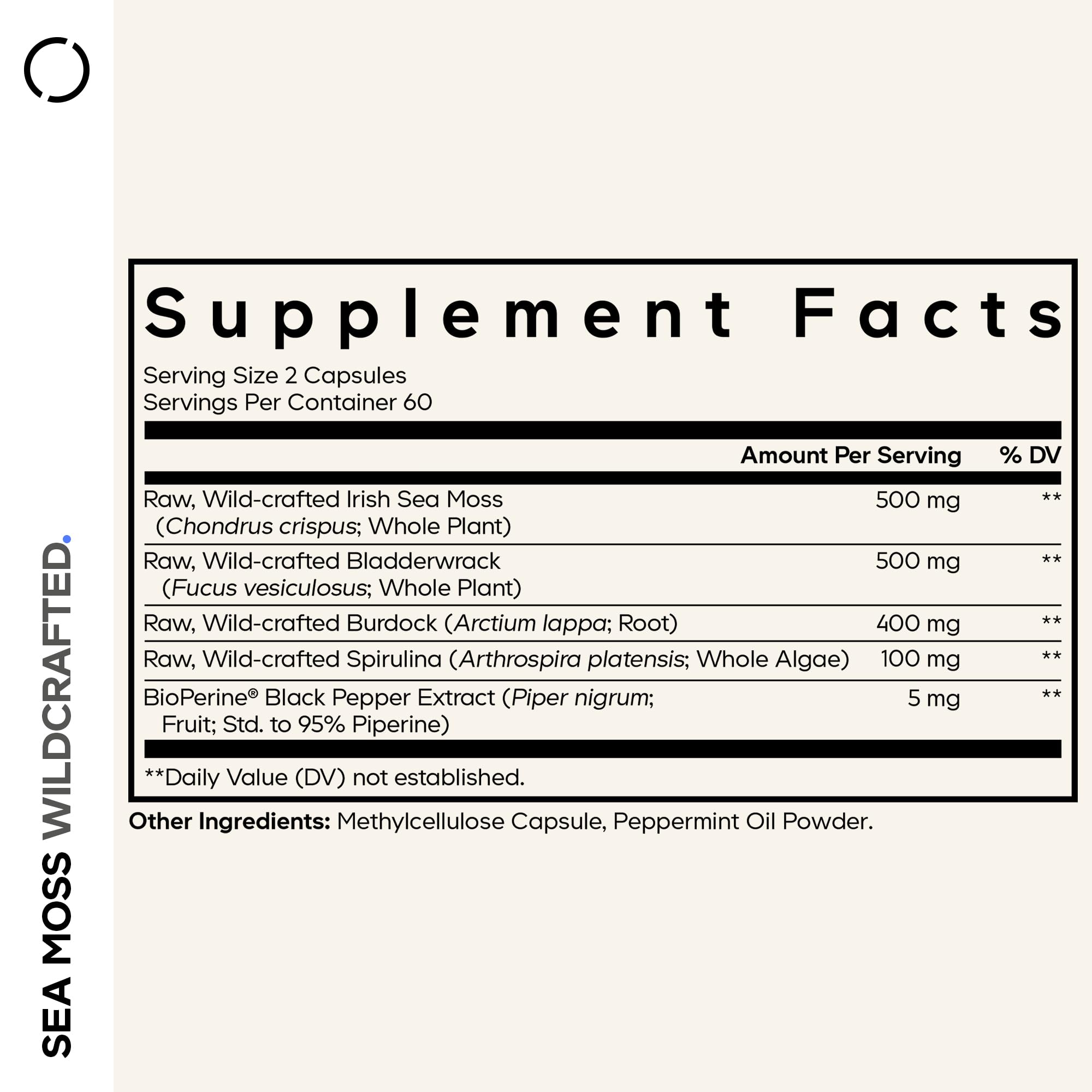 non-GMO spirulina and bladderwrack blend