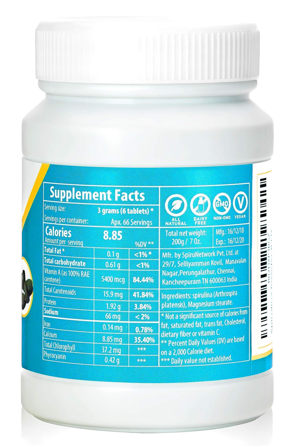 Non-GMO spirulina for clean nutrition