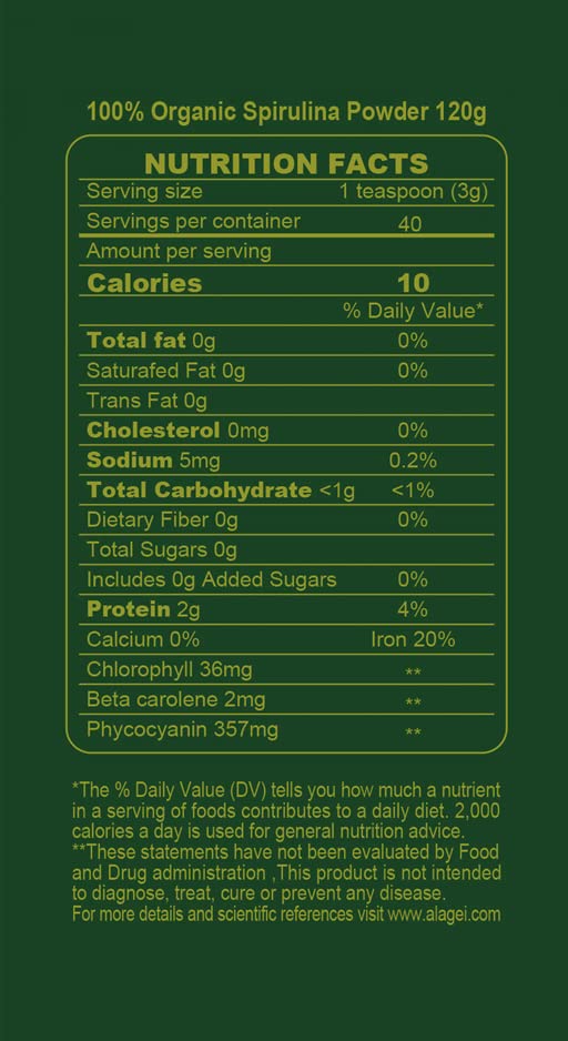 Non-GMO spirulina for healthy living