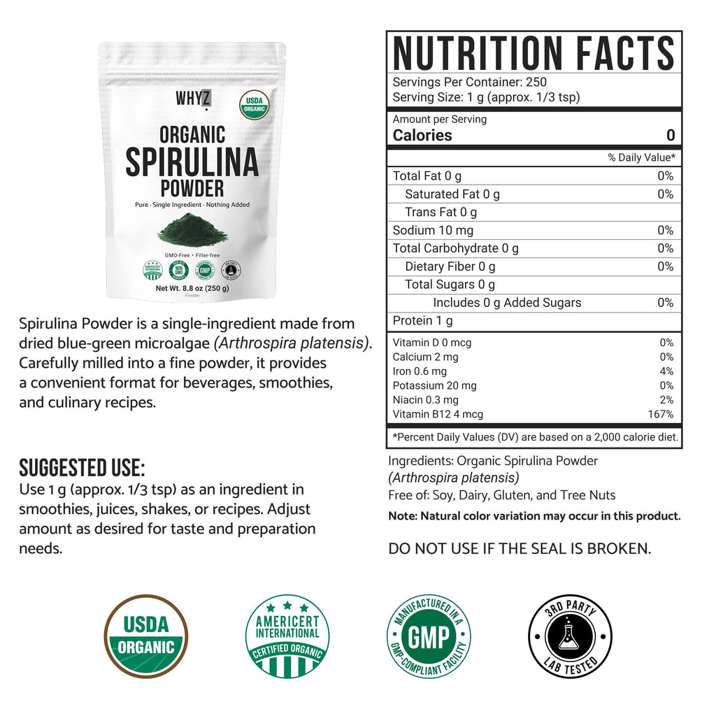 non-GMO spirulina for immune support