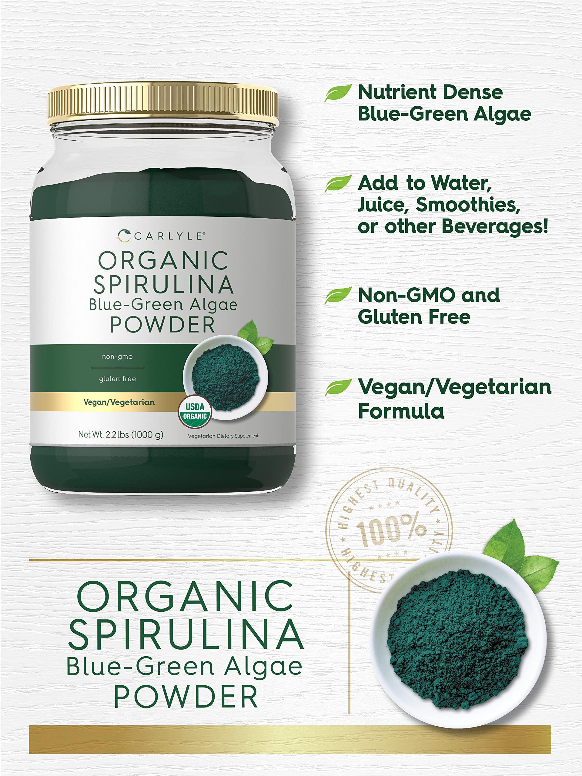 Non-GMO spirulina for natural wellness