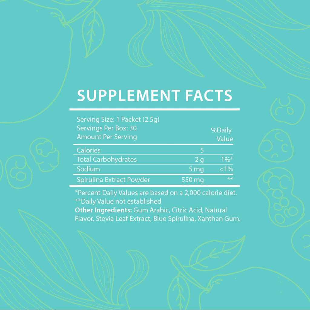 Non-GMO spirulina lemonade mix