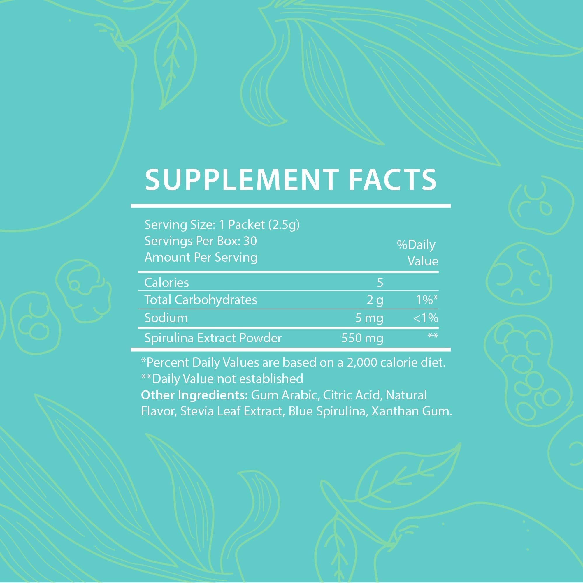Non-GMO spirulina lemonade mix