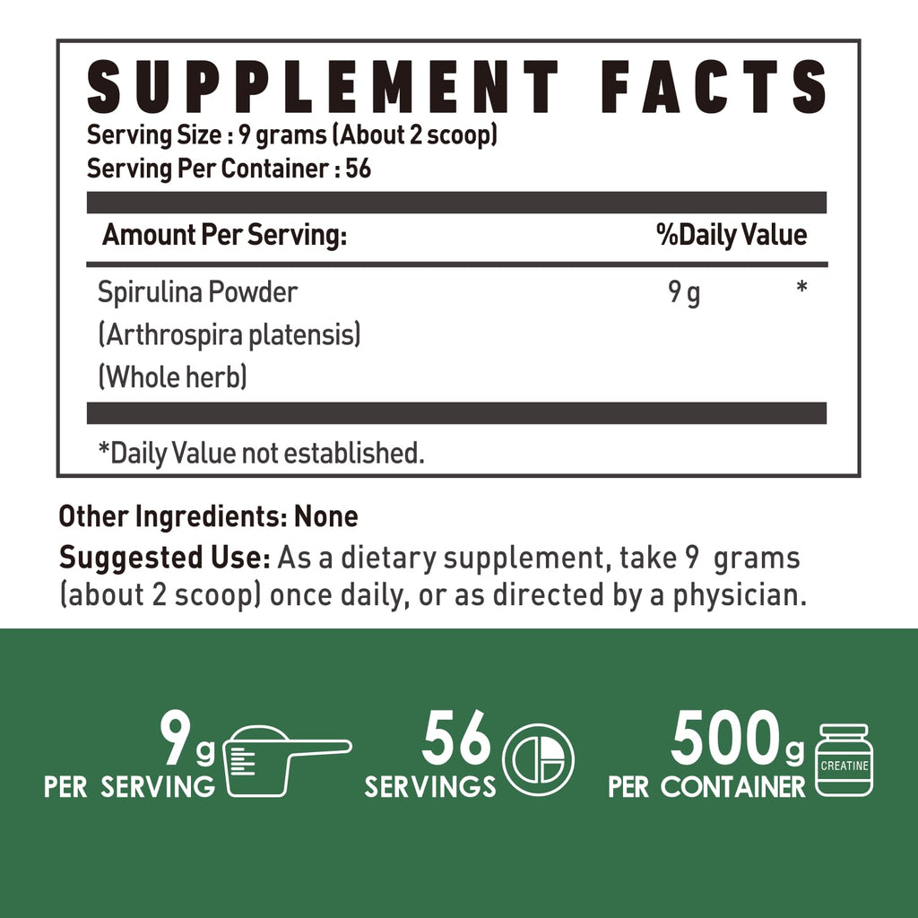 Non-GMO spirulina powder for health