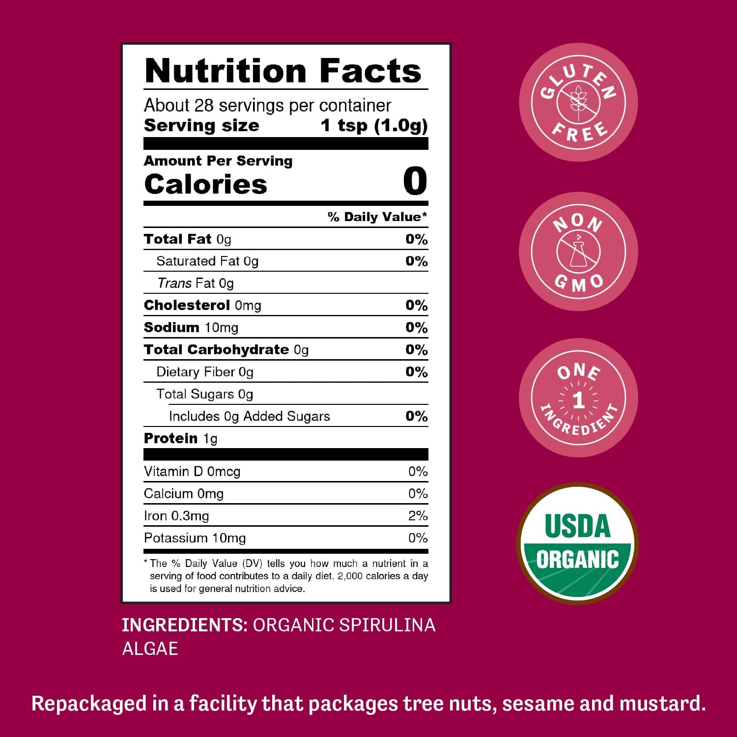 non-GMO spirulina protein powder