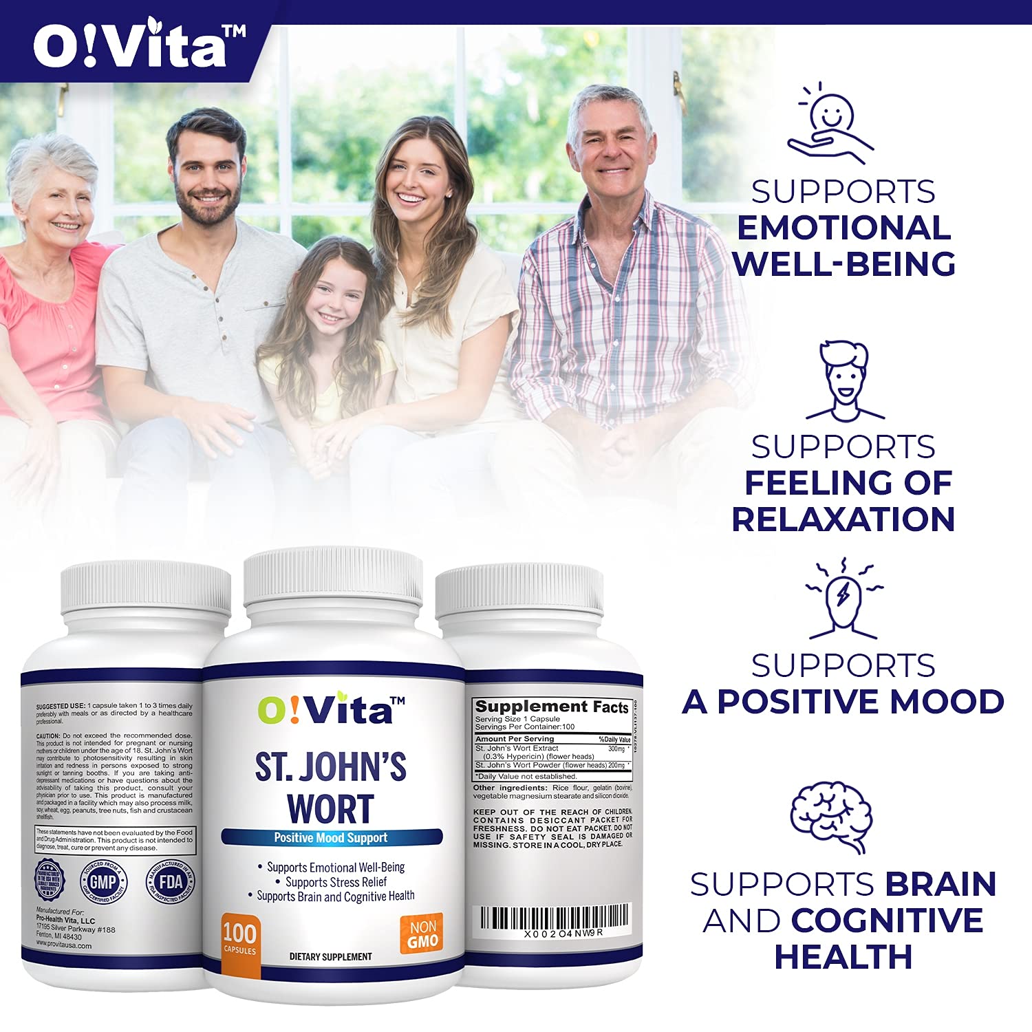 non-GMO st. john's wort supplement
