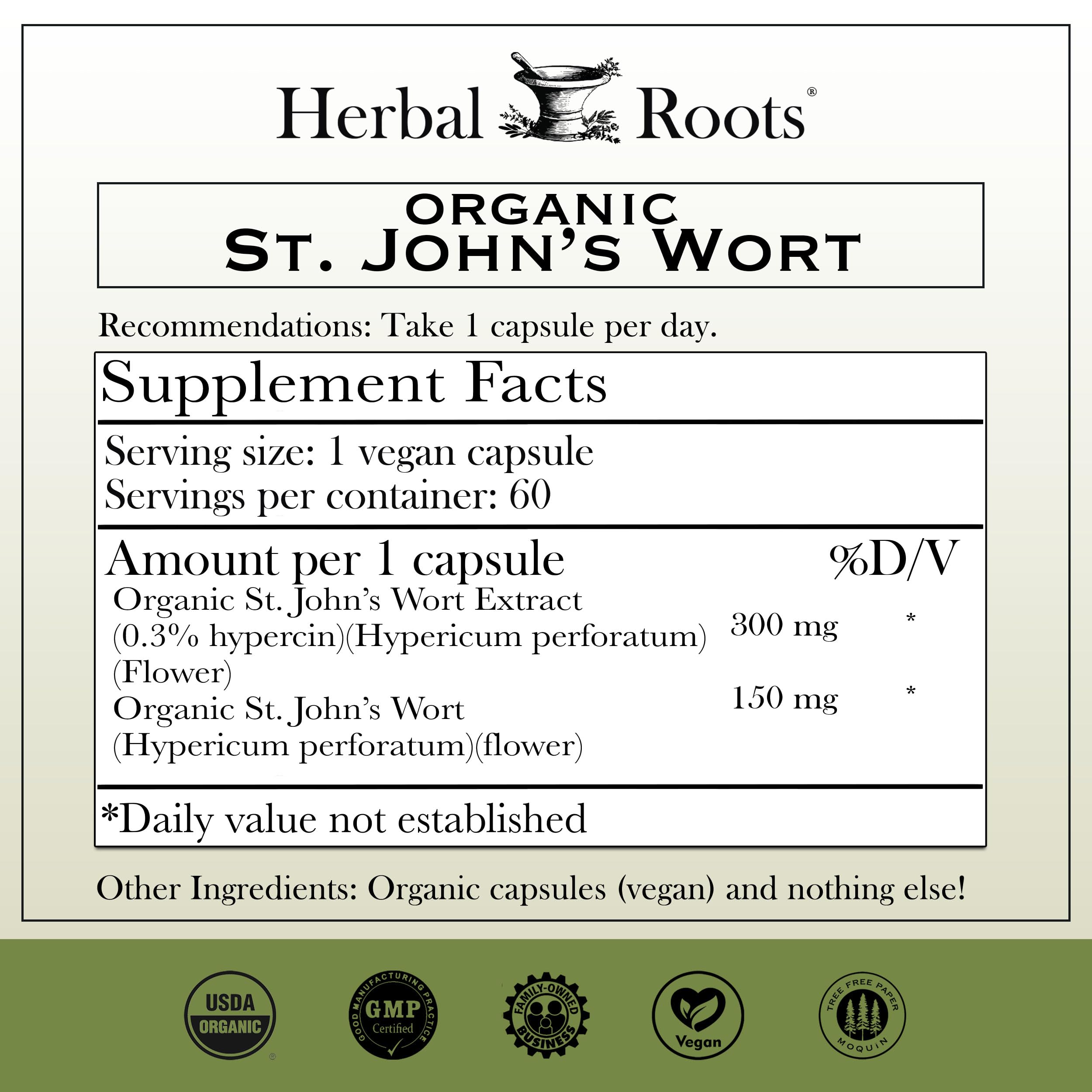 non-GMO st. john's wort supplement