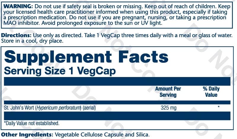 non-GMO st. john's wort supplement
