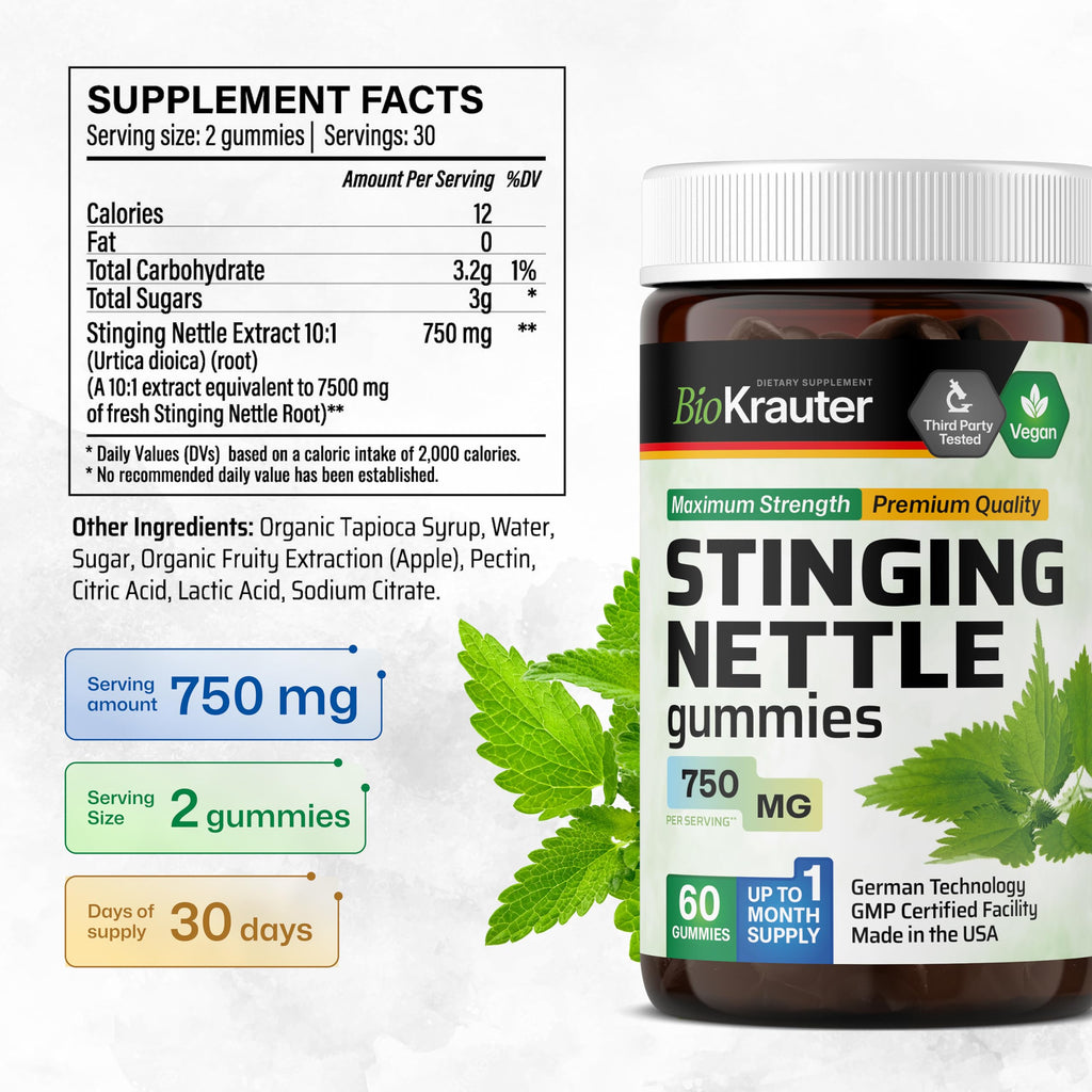 non-GMO stinging nettle gummies
