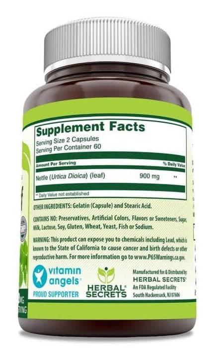 Non-GMO stinging nettle supplement