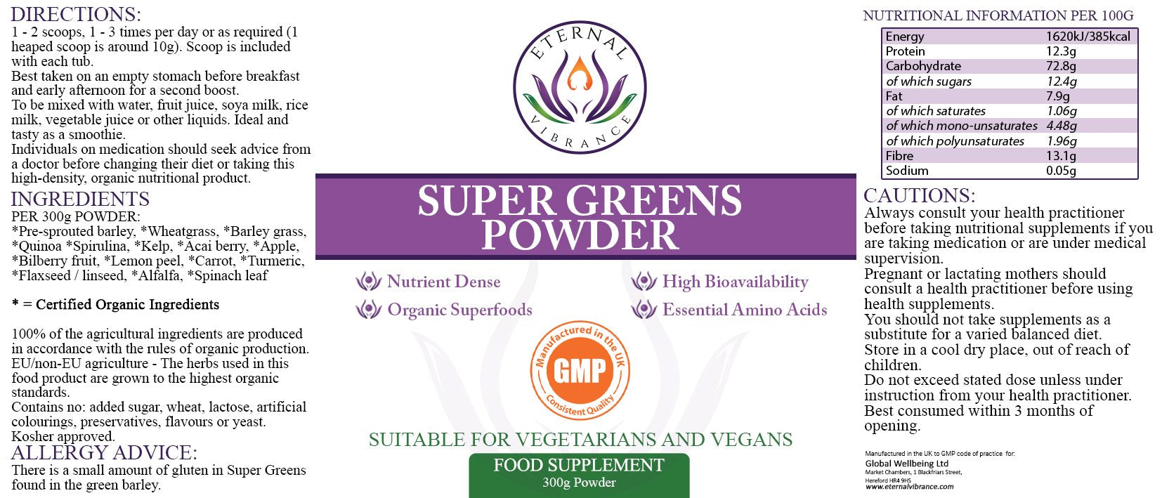 non-GMO super greens for health
