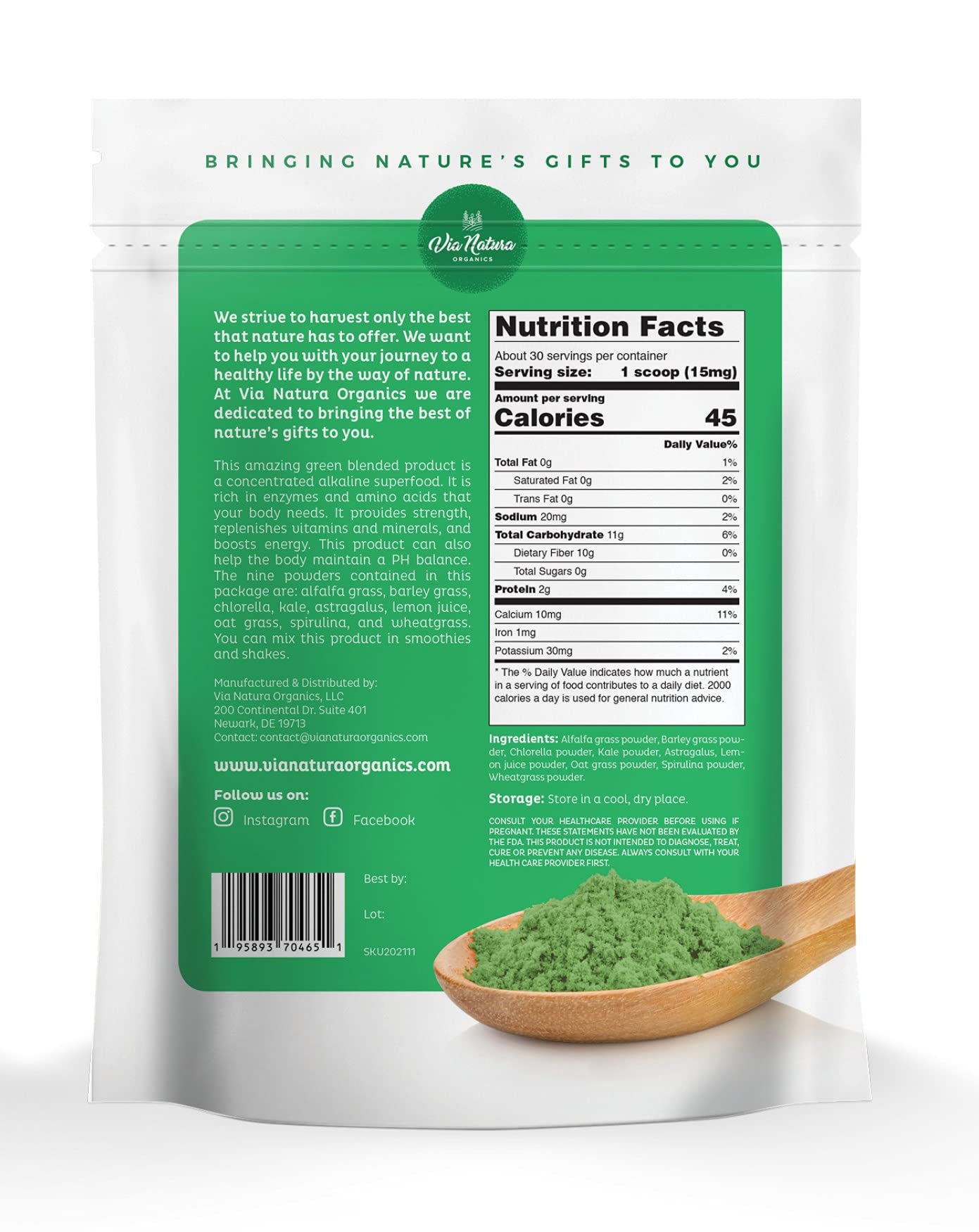 non-GMO superfood supplement powder