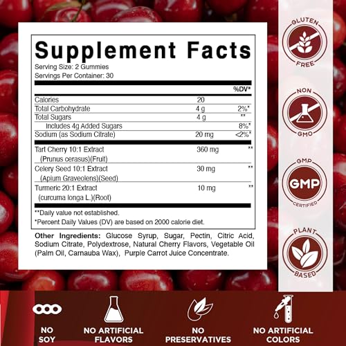 Non-GMO tart cherry gummies